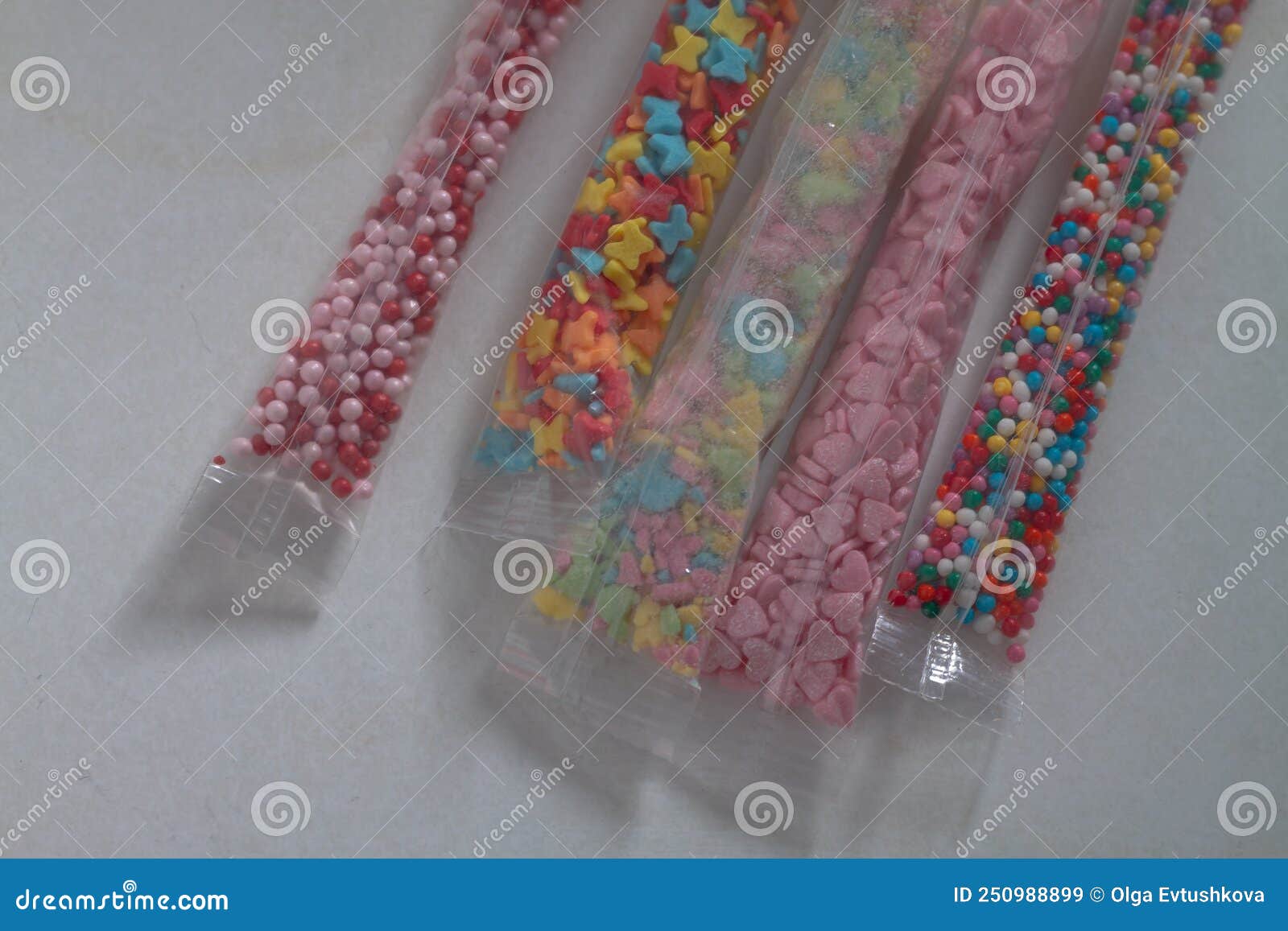 Different Sprinkles for Baking and Cupcakes in Transparent Plastic ...