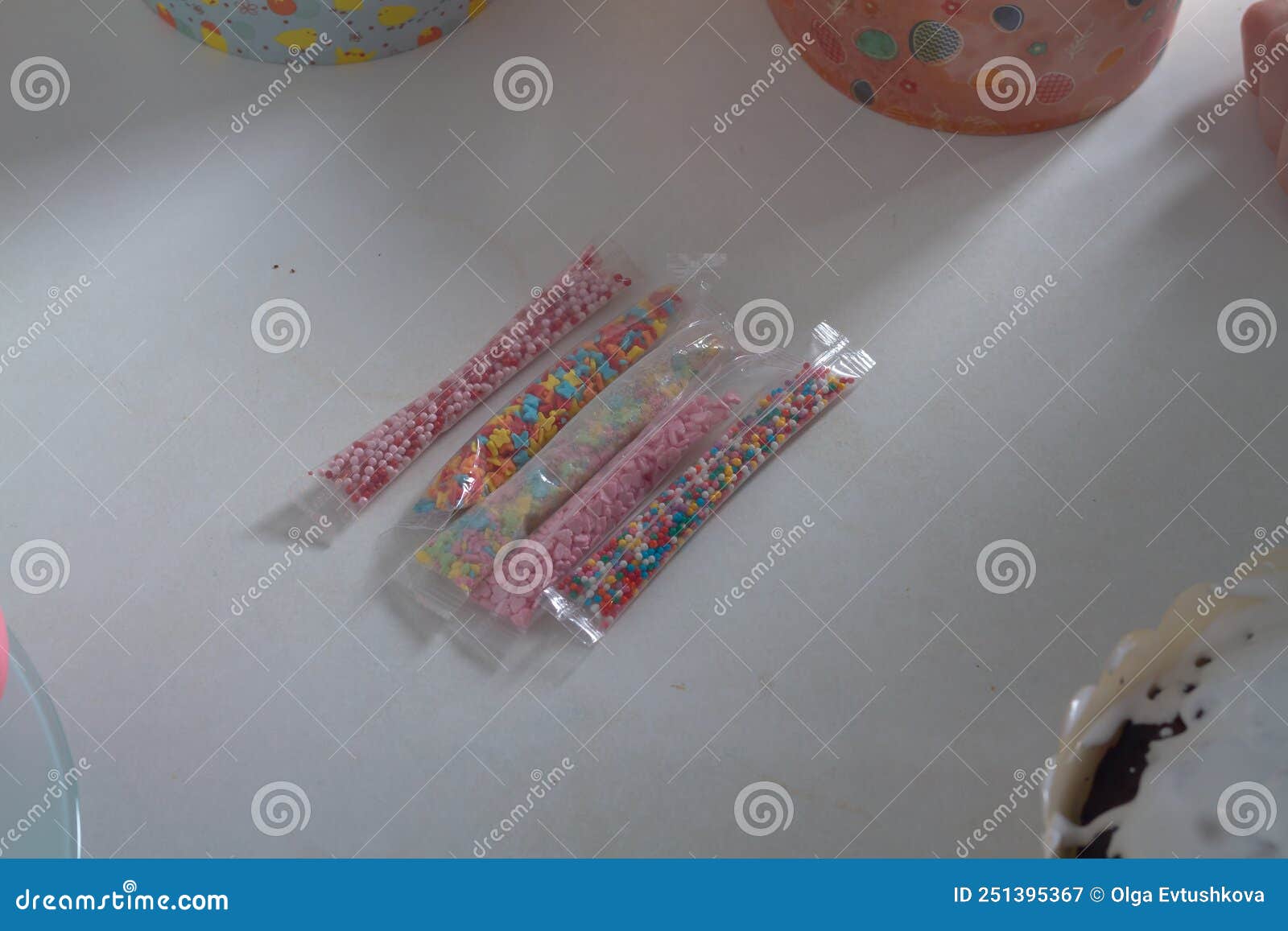 Different Sprinkles for Baking and Cupcakes in Transparent Plastic ...