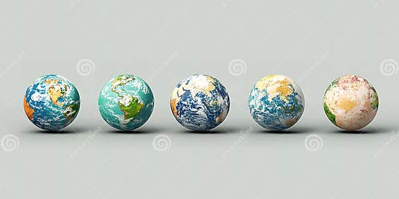 Different Stages of Earth S Development Displayed through a Series of ...