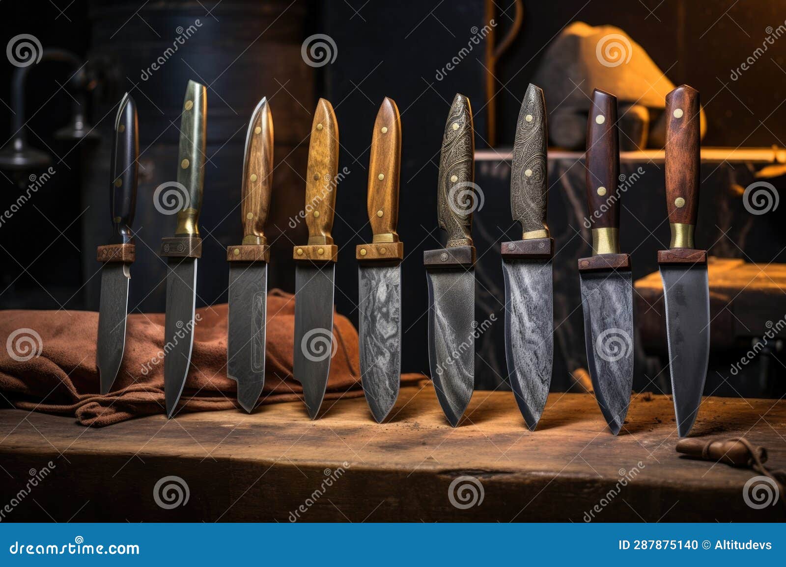 Different Stages of Knife Sharpening Process Stock Photo - Image of ...