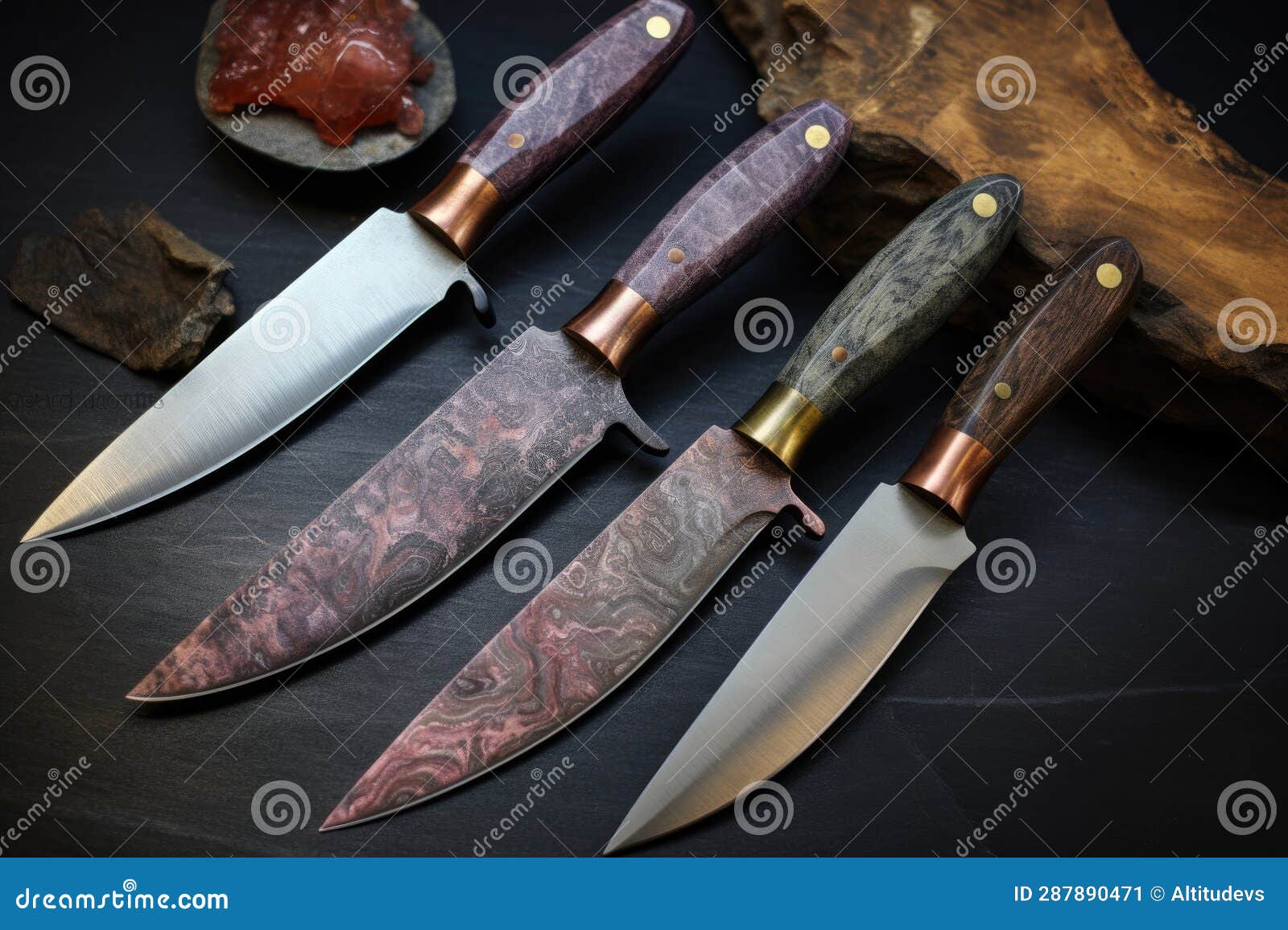 Different Stages of Knife Sharpening Process Stock Image - Image of ...