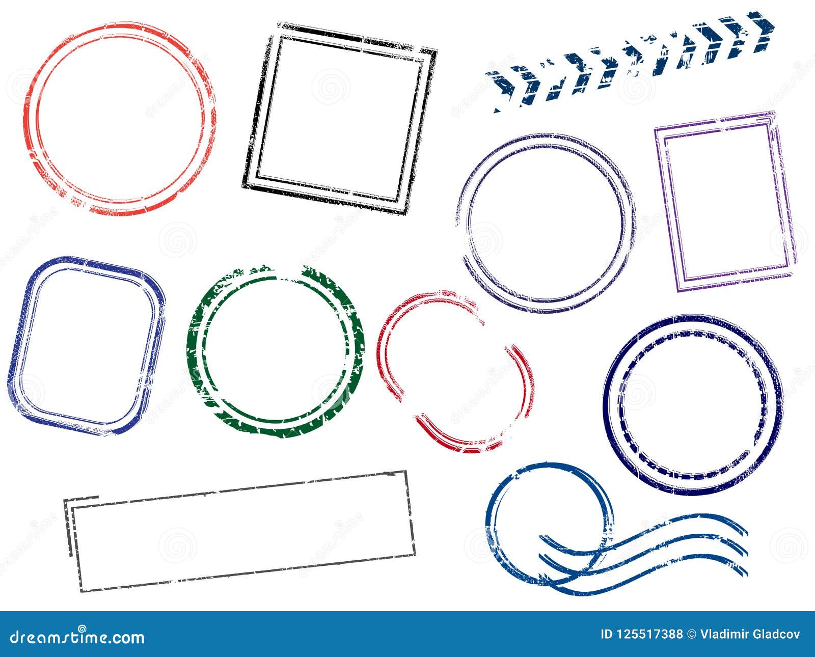 Different Stamps Frames stock vector. Illustration of postal - 125517388