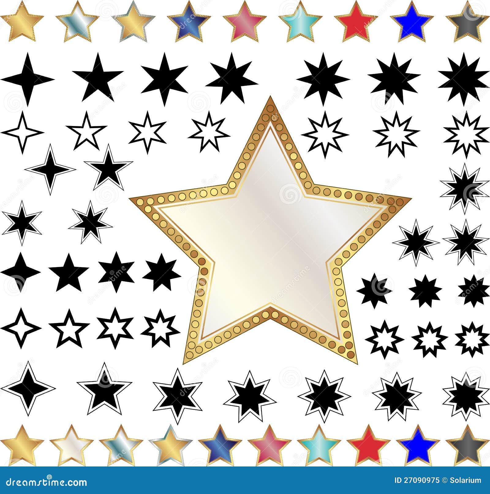 Different Stars Set. Star Icons, Multi Pointed Sparkle Symbols Cartoon ...