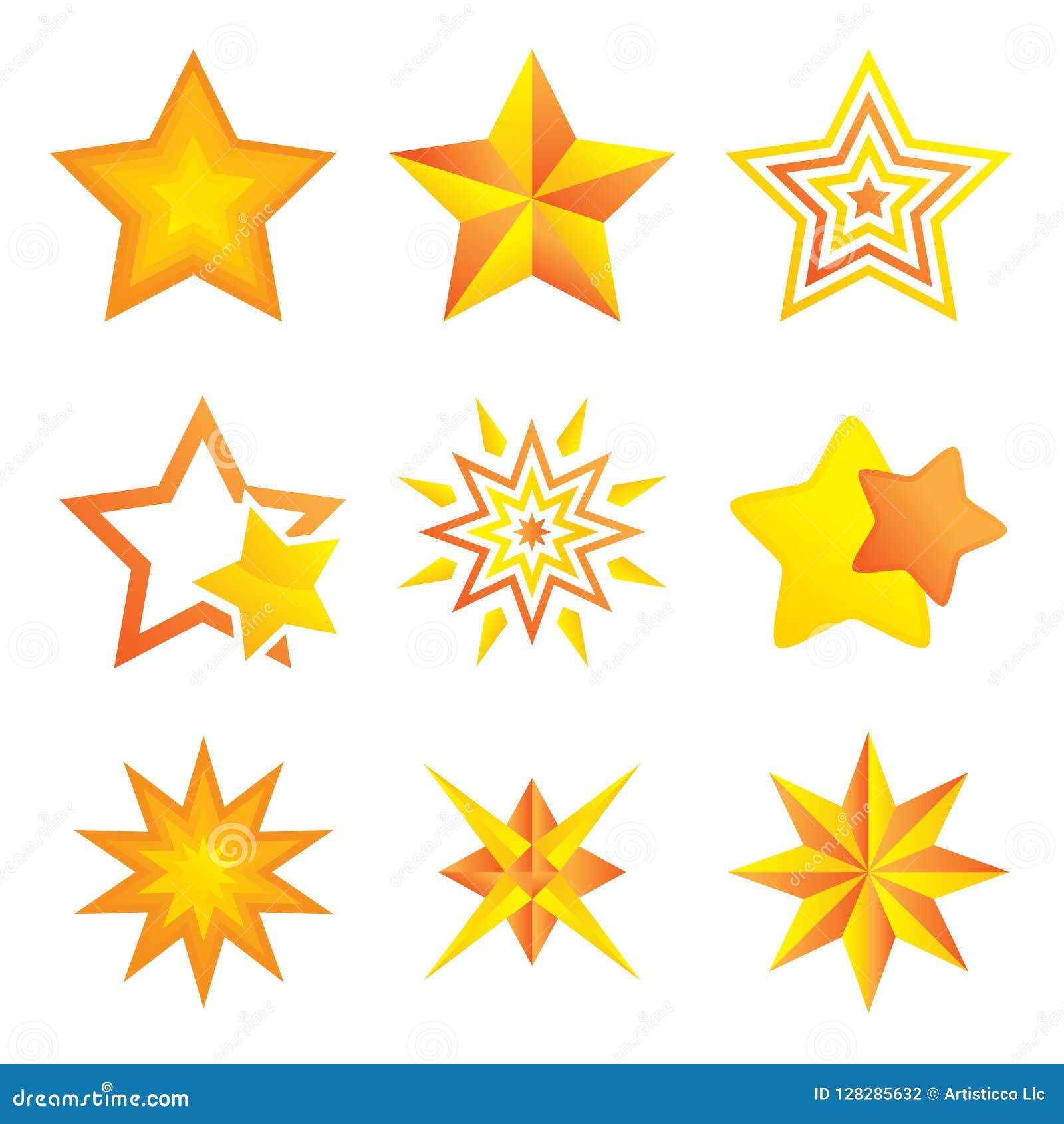Different Stars Design Illustration Stock Vector - Illustration of ...