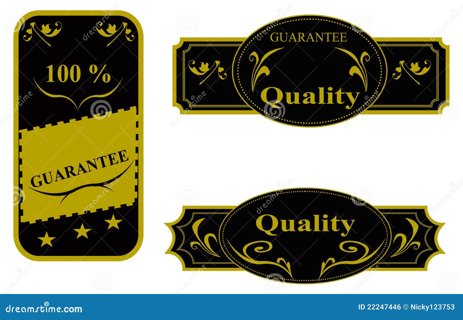 Different Sticker, Guarantee Stock Vector - Illustration of sticker ...