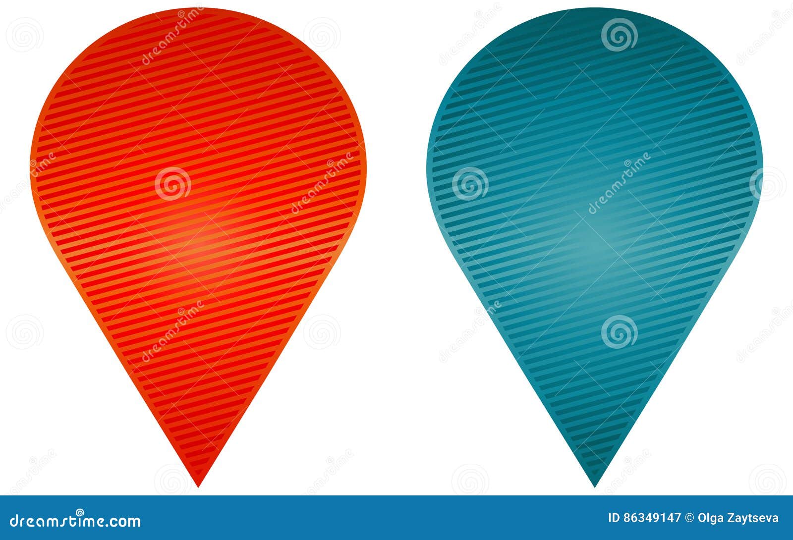 2 different sticker stock illustration. Illustration of element - 86349147