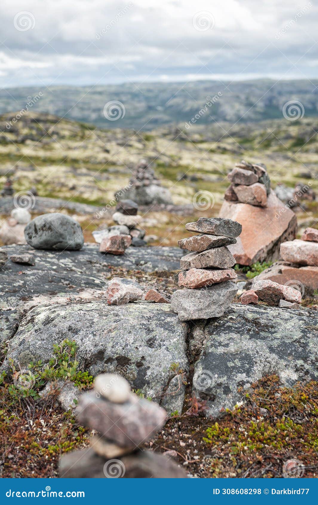 Different Stones Stacked in a Balanced Formation in the Tundra Stock ...