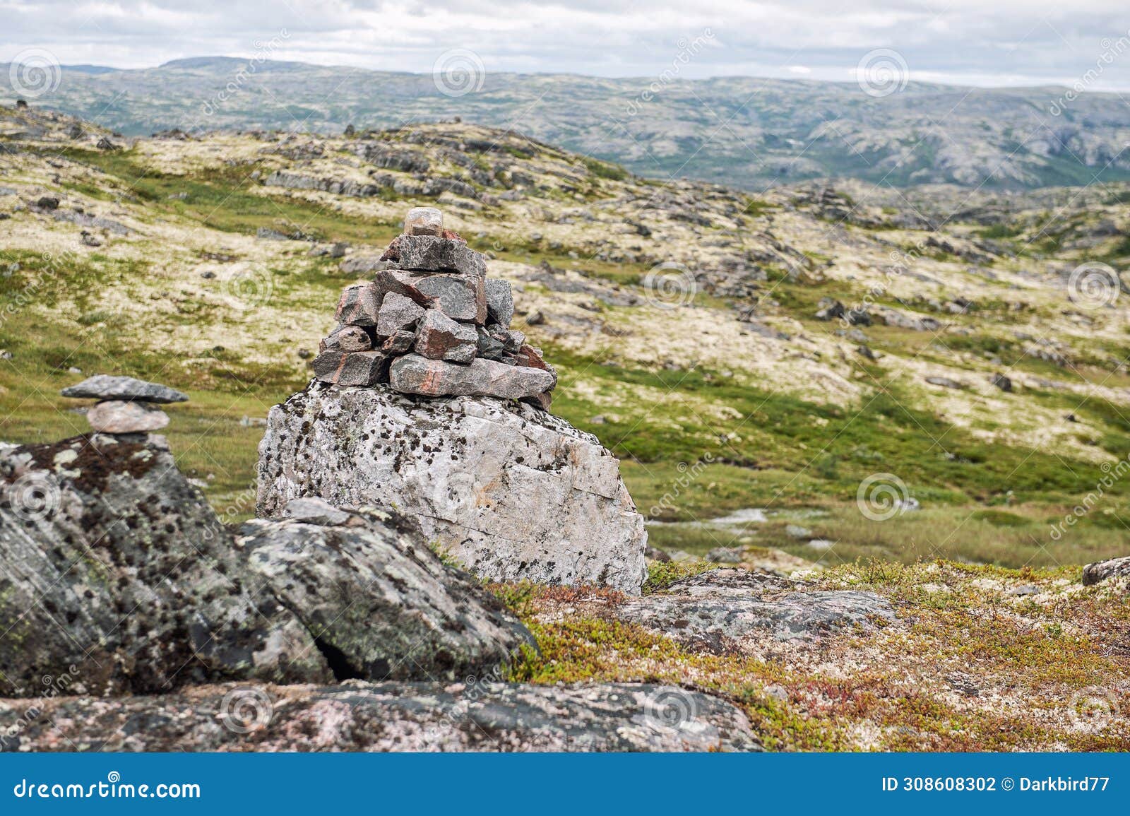 Different Stones Stacked in a Balanced Formation in the Tundra Stock ...