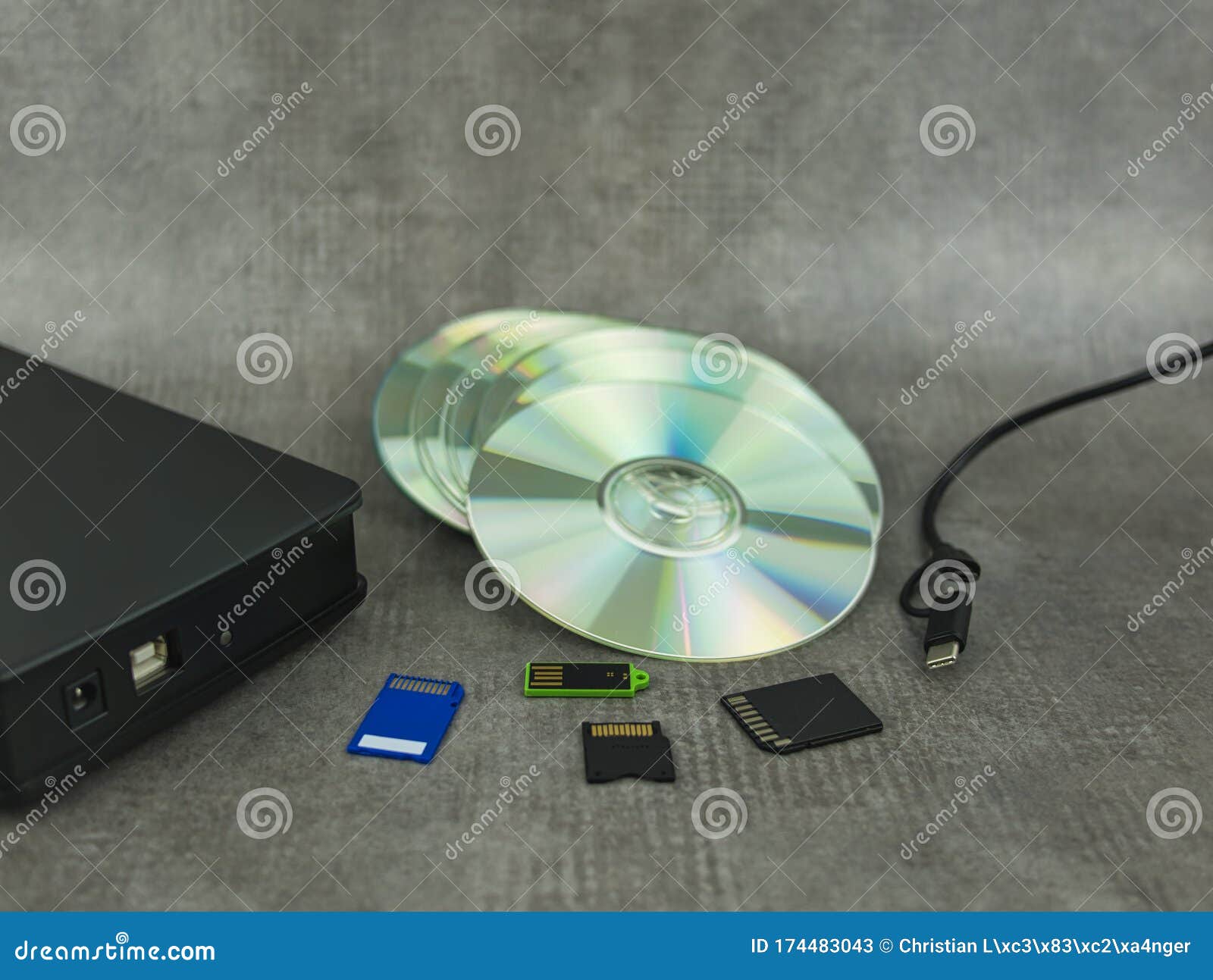 Different Storage Media for Data Backup Stock Image - Image of medium ...