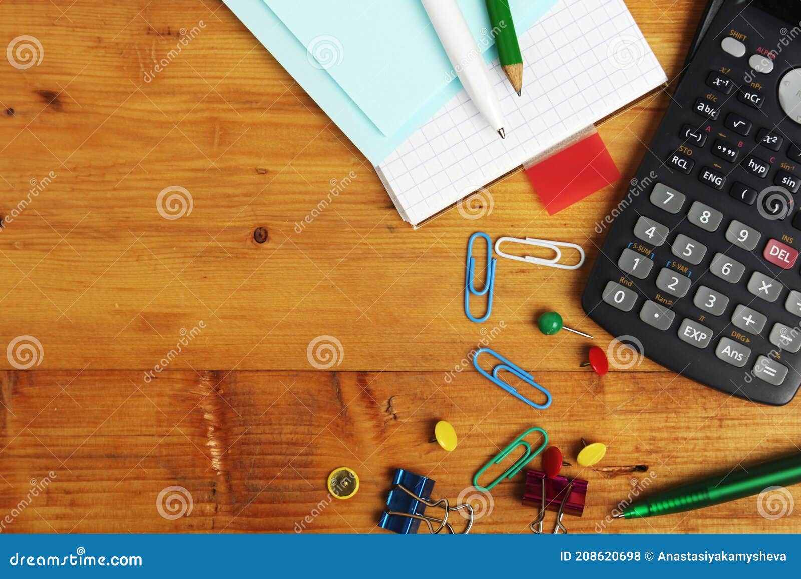 Different Study Equipment Ready for School Stock Photo - Image of ...