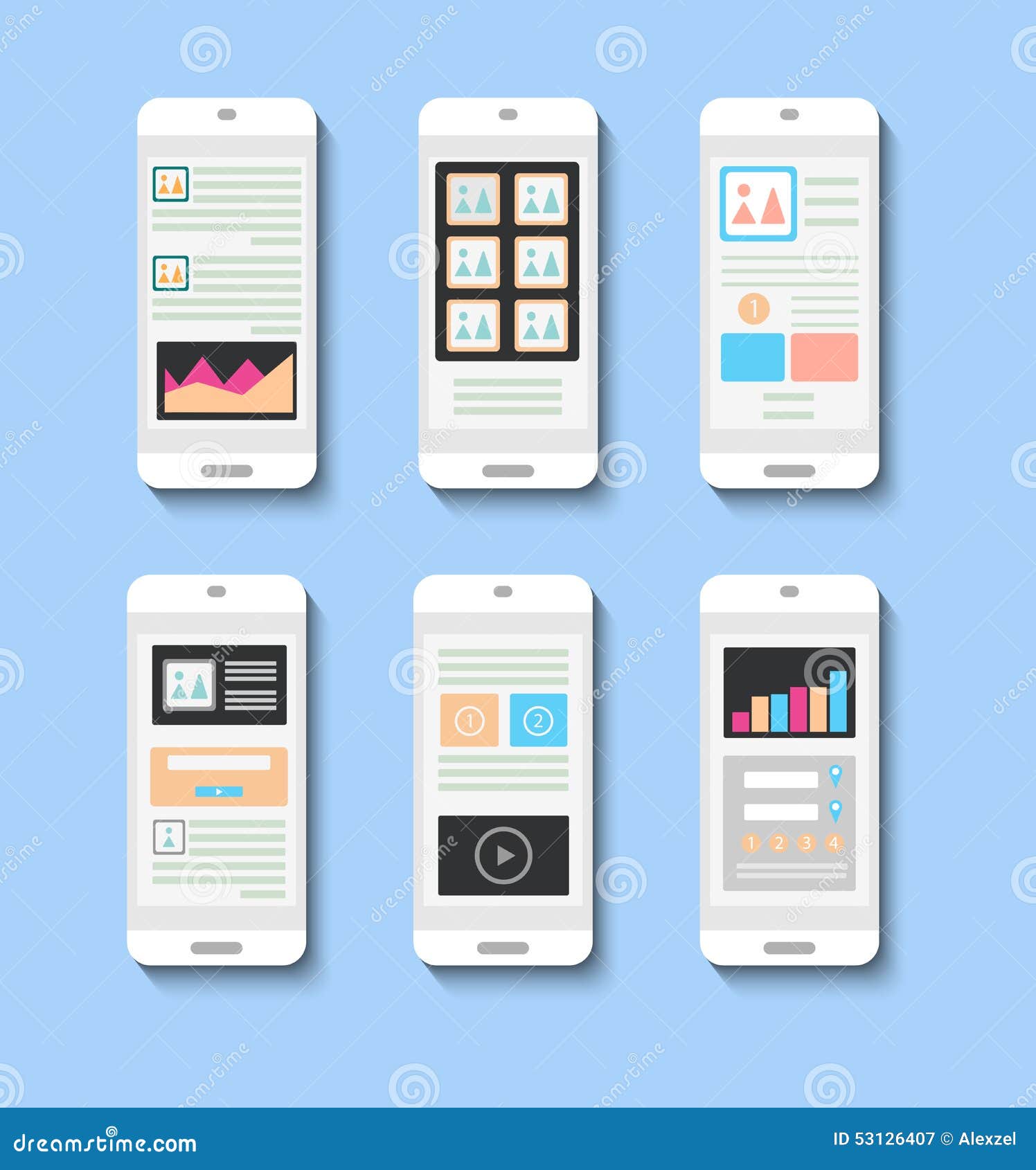 Different in Style Interface Stock Vector - Illustration of menu ...