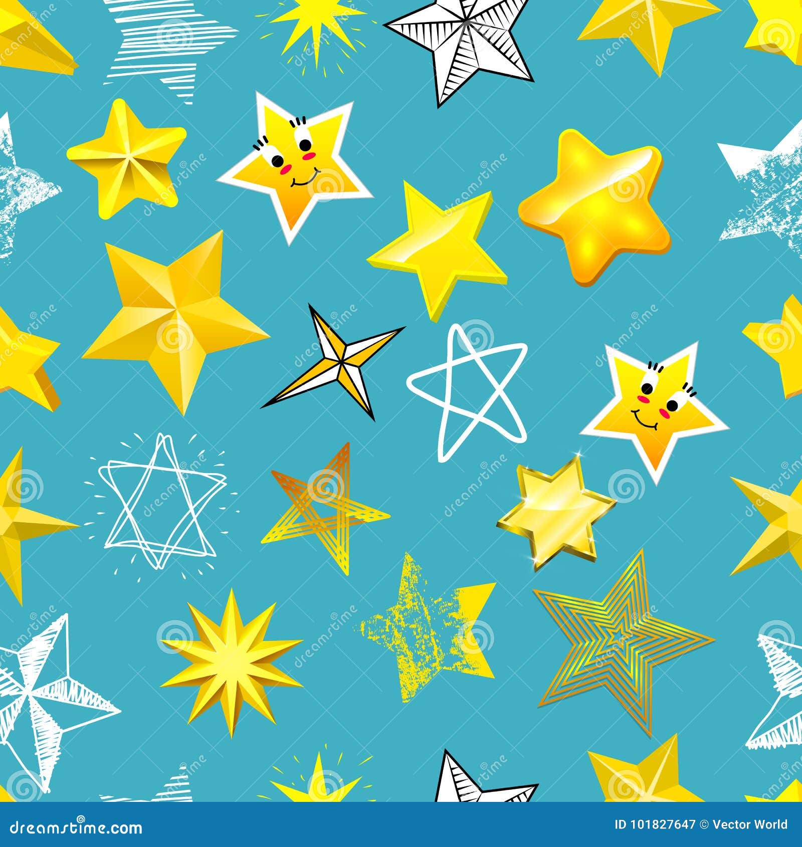 Different Style Shape Silhouette Shiny Star Icons Collection Vector ...