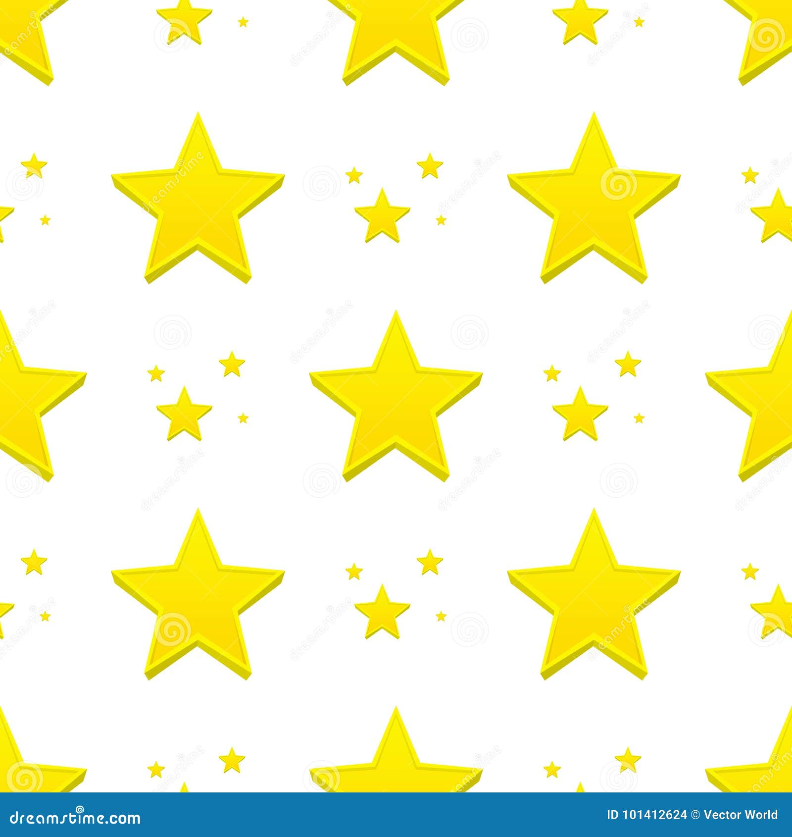 Different Style Shape Silhouette Shiny Star Seamless Pattern Stock ...