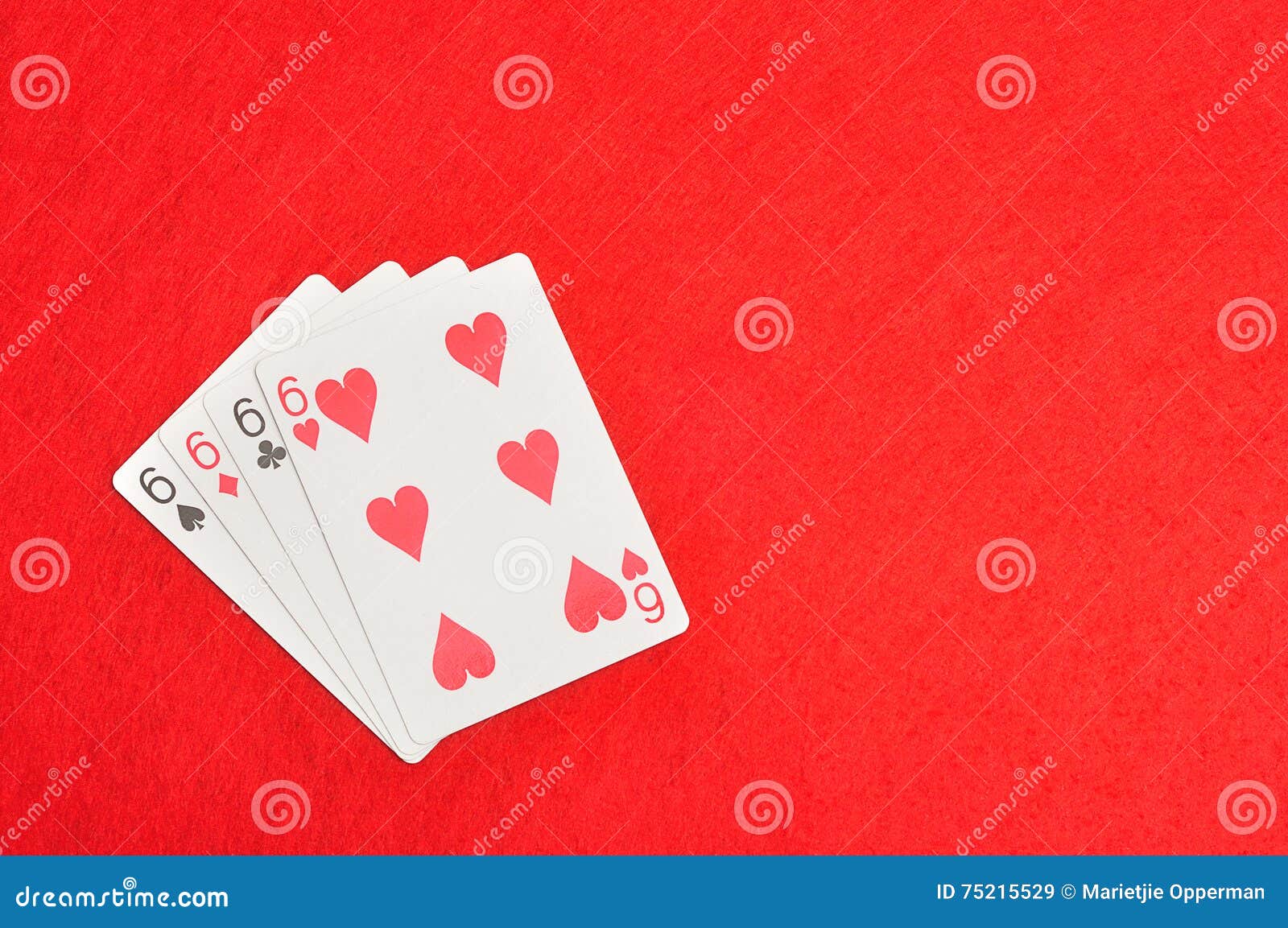The Different Suit of the Number 6 Cards Stock Image - Image of luck ...