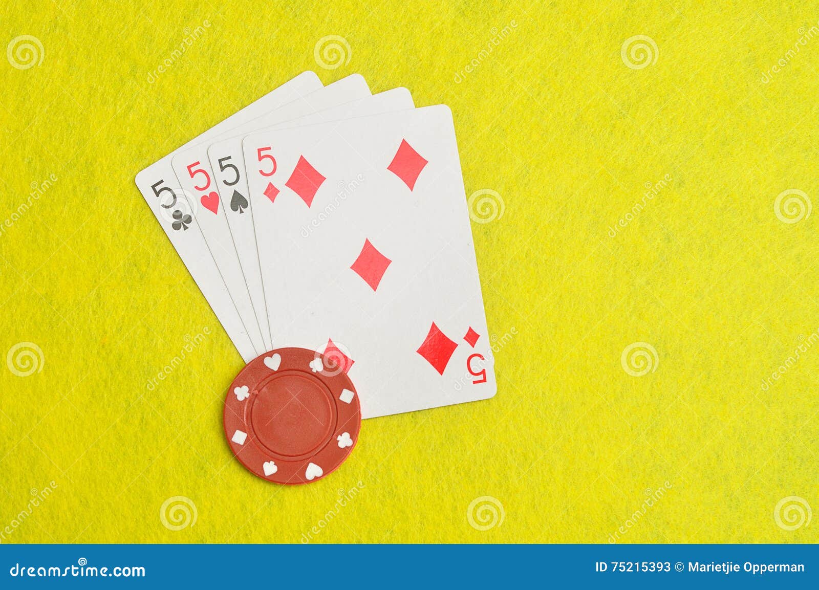 The Different Suit of the Number 5 Cards Stock Image - Image of number ...