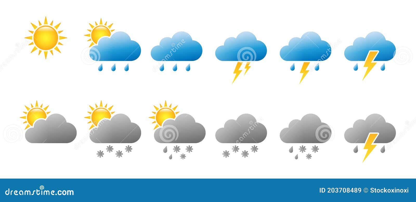 Weather Types Flat Infographics Vector Illustration | CartoonDealer.com ...