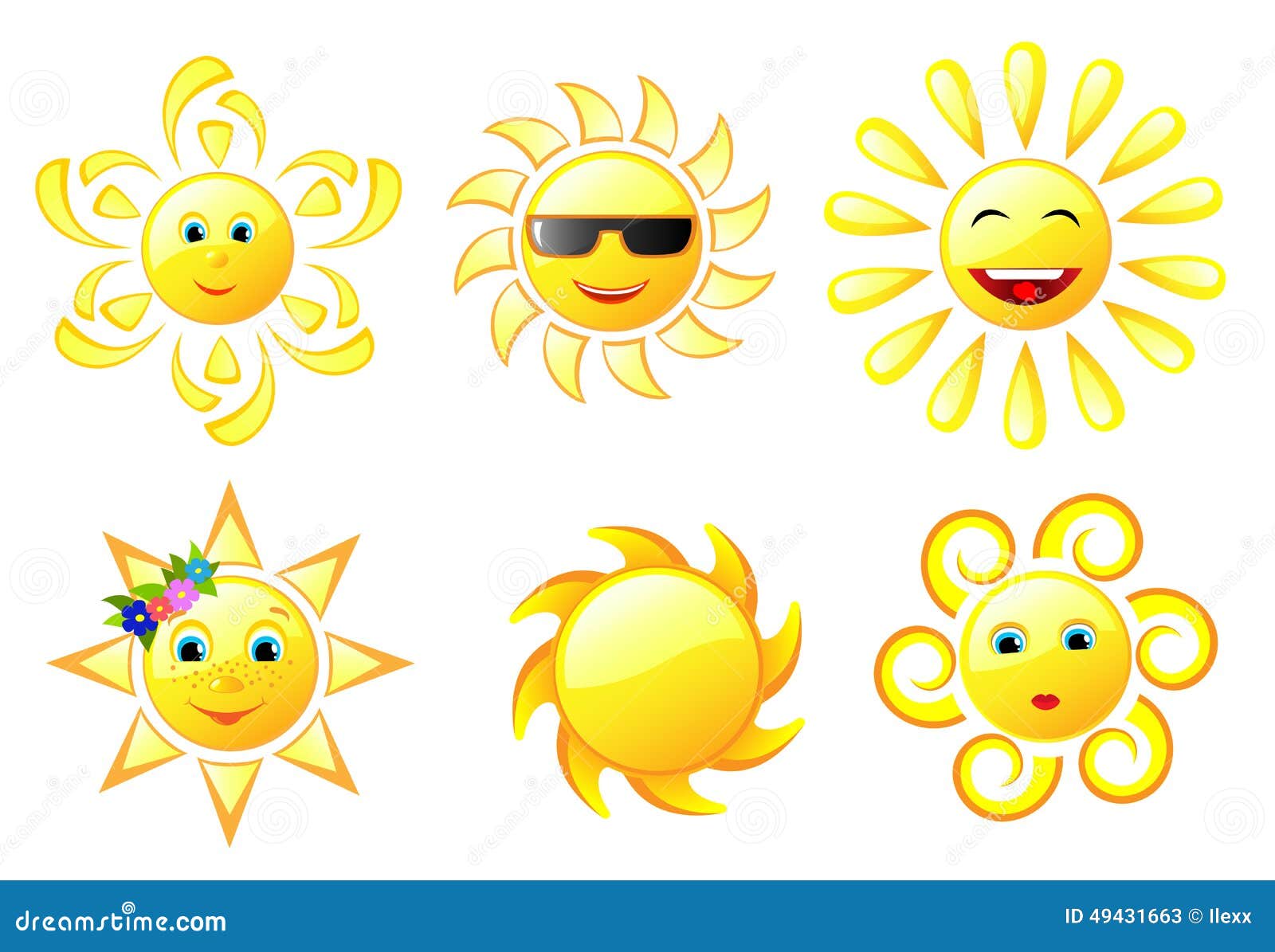 Different Sun stock illustration. Illustration of icons - 49431663