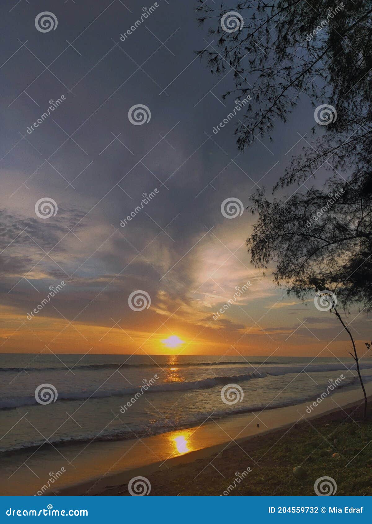 A different sunset stock photo. Image of reflection - 204559732