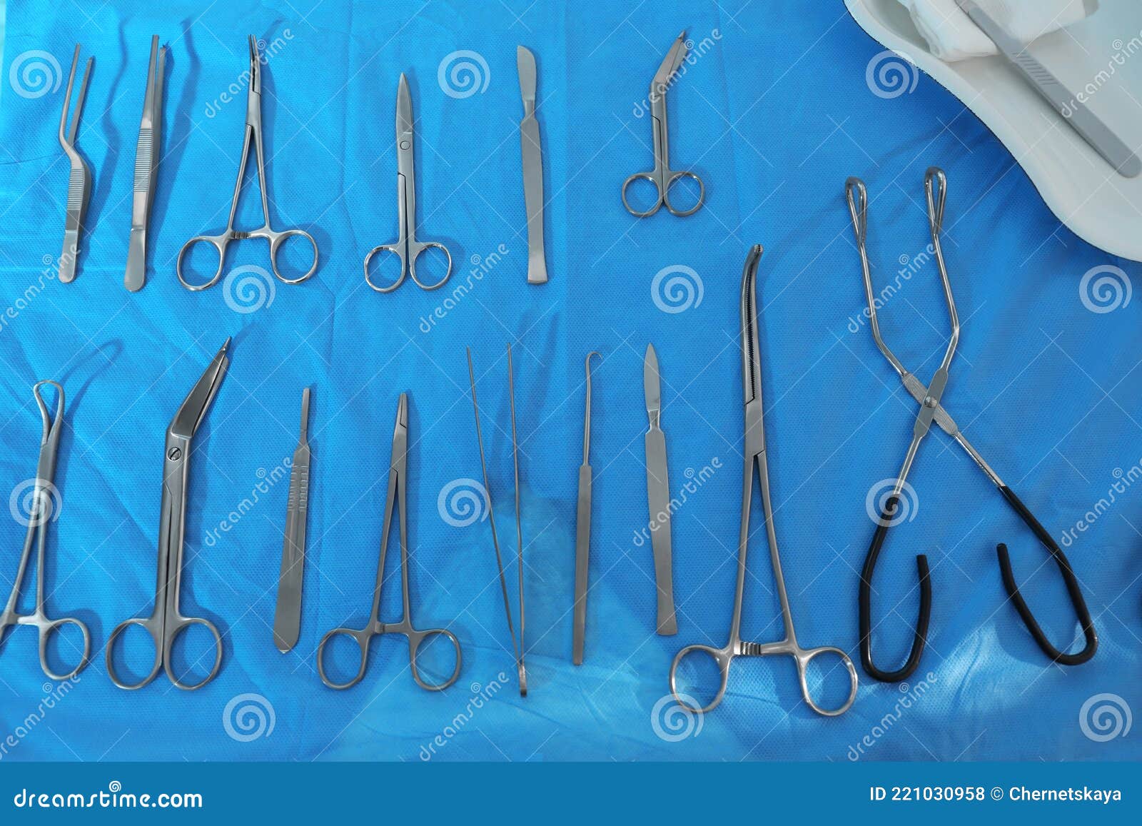 Different Surgical Instruments on Table, Flat Lay Stock Photo - Image ...