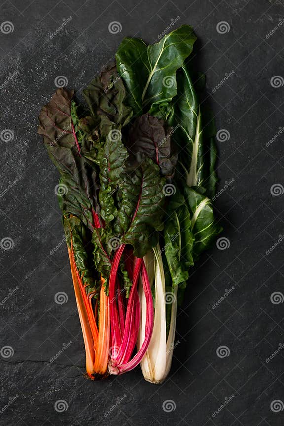 Different Swiss Chard Varieties Stock Photo - Image of diet, harvest ...