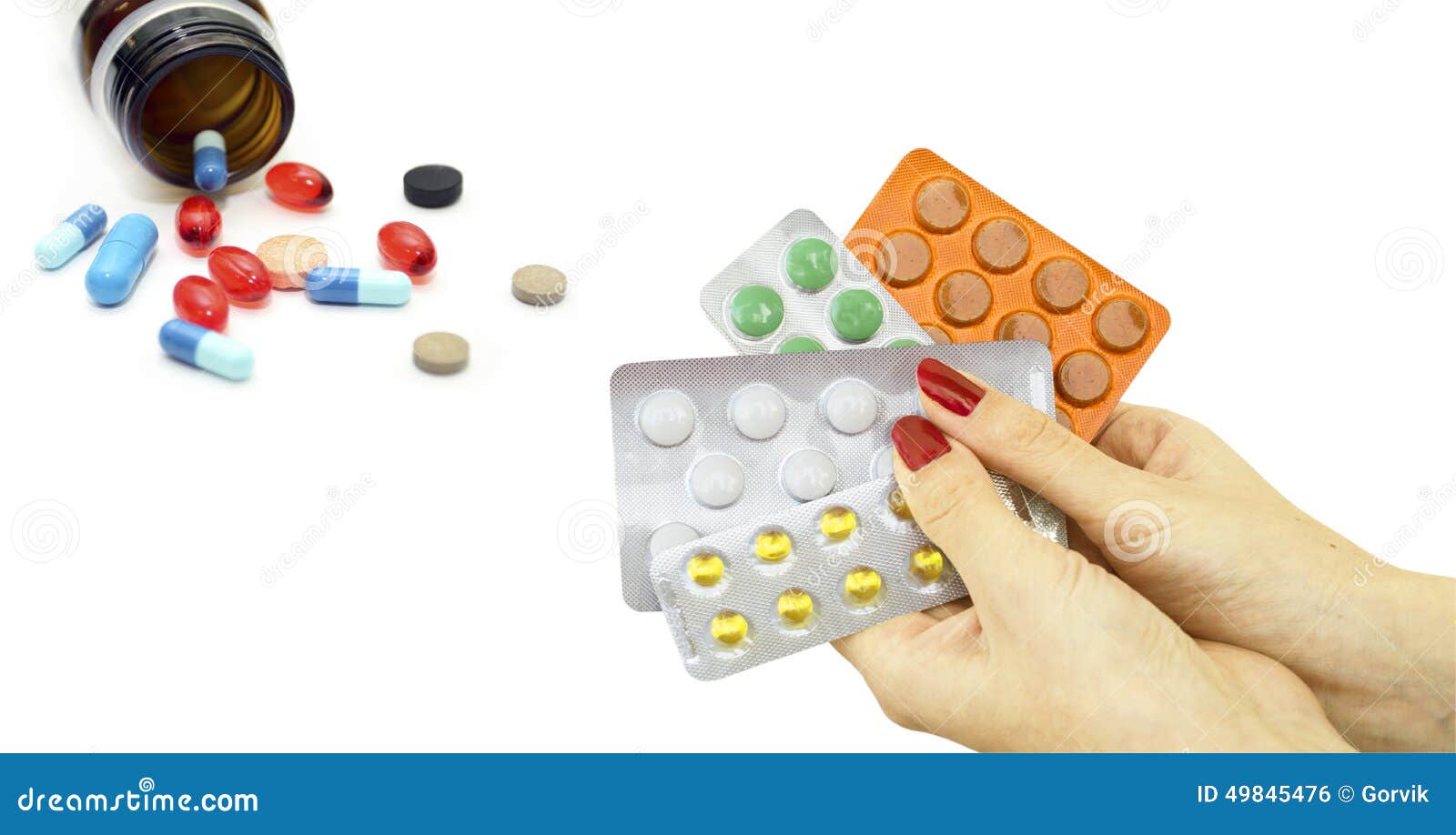 Different Tablets in Hands and on a White Background Stock Photo ...
