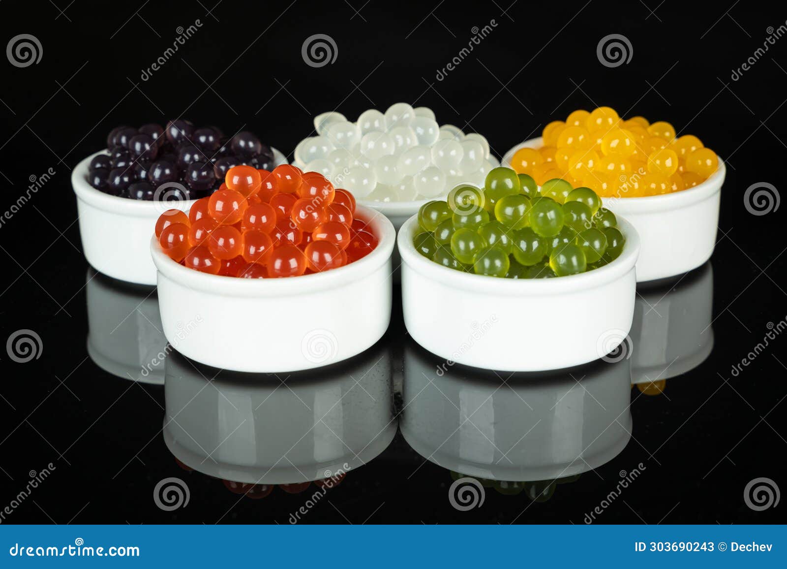 Different Tapioca Pearls for Bubble Tea. Bubble Tea Ingredients ...