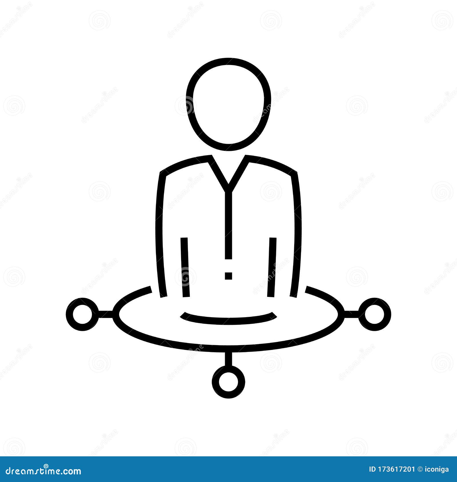 Different Tasks Line Icon, Concept Sign, Outline Vector Illustration ...