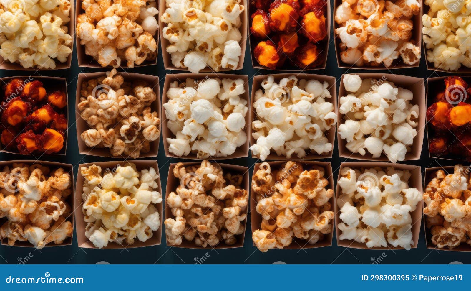 Different Taste of Popcorn in Some Boxes Stock Illustration ...