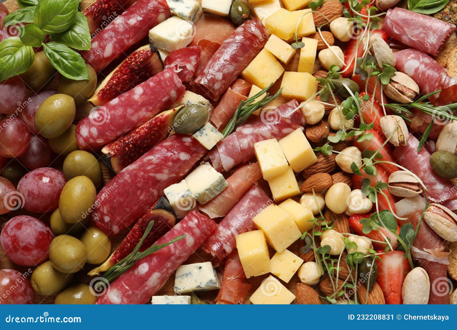 Different Tasty Appetizers As Background, Top View Stock Image - Image ...