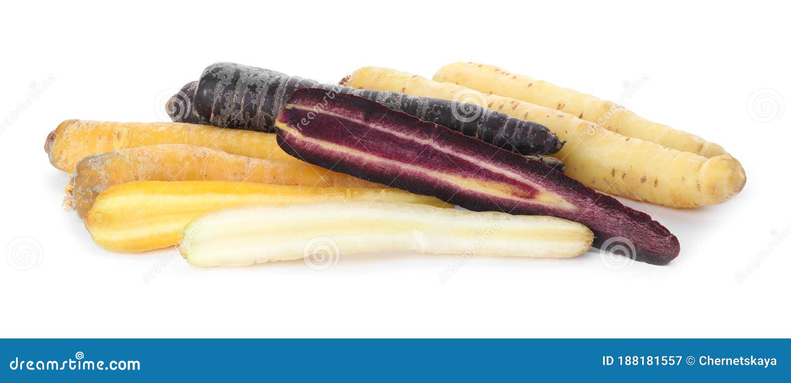Different Tasty Raw Carrots Isolated Stock Image - Image of root, food ...