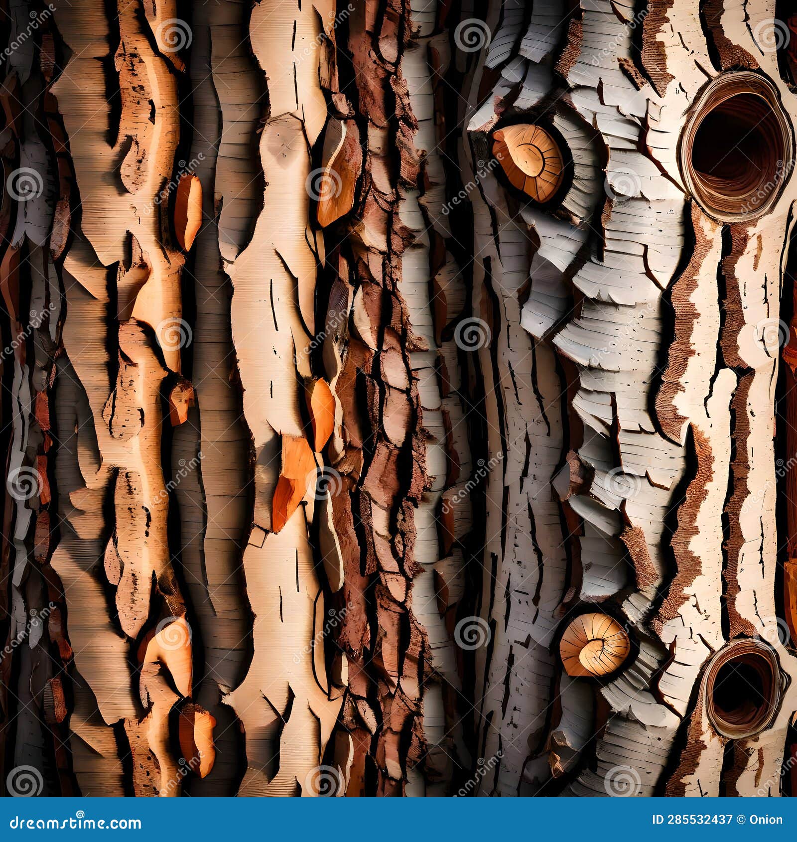 Tree Bark Texture. Seamless Vector Background. | CartoonDealer.com ...