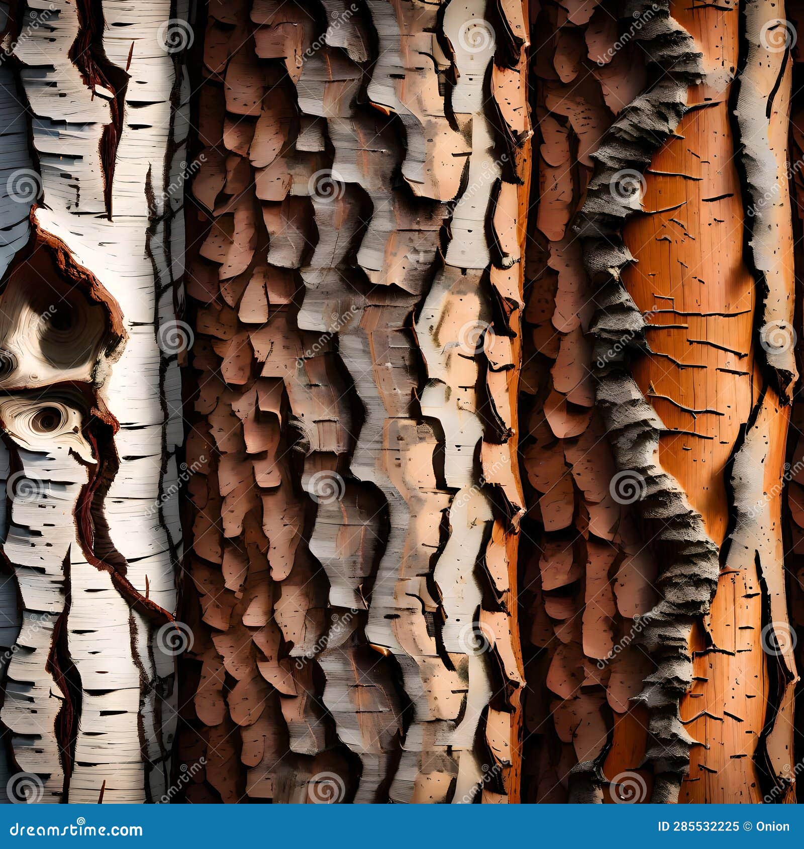 Tree Bark Texture. Seamless Vector Background. | CartoonDealer.com ...