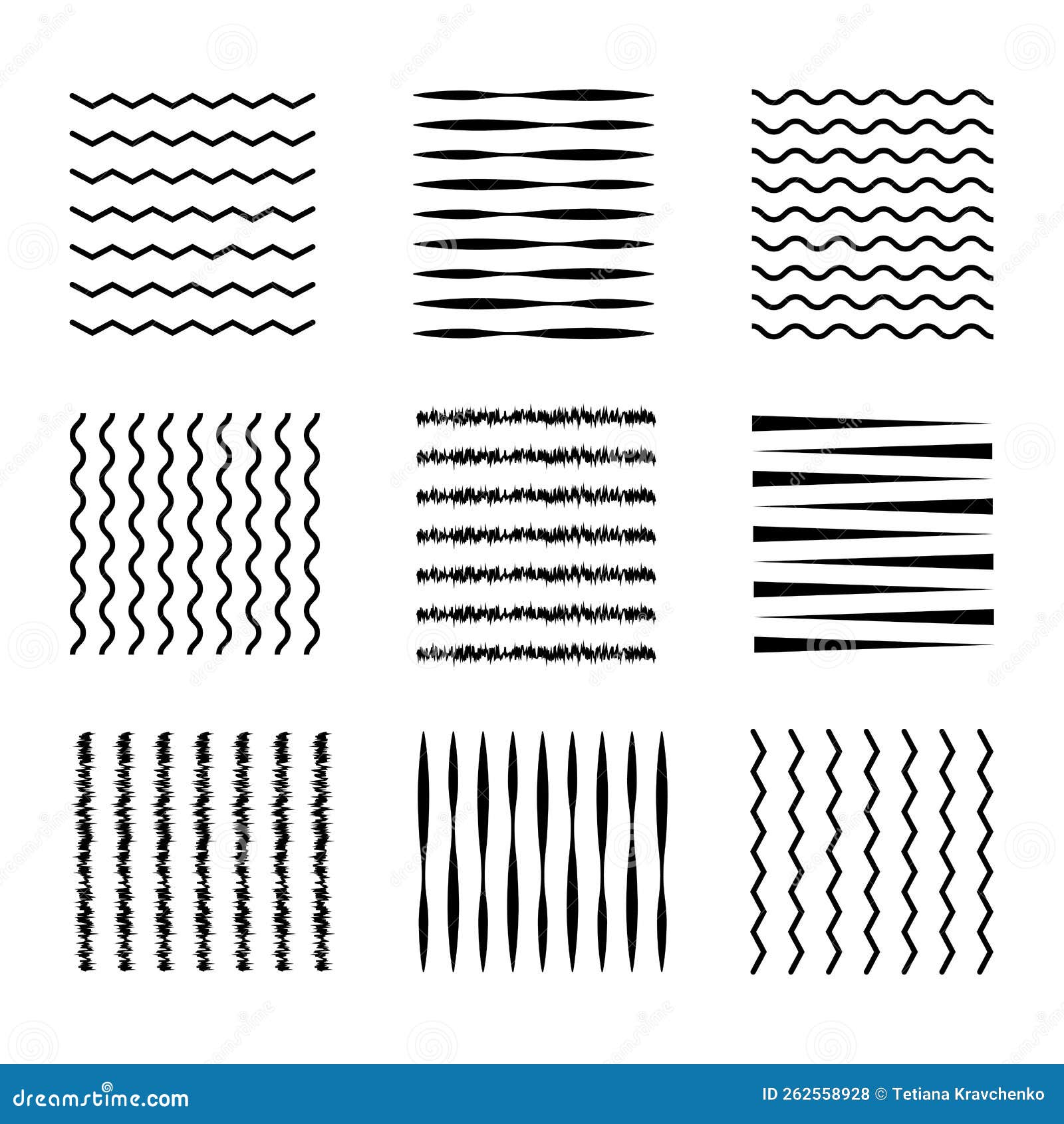 Different Thin Lines. Hand Drawn Line Element. Vector Illustration ...