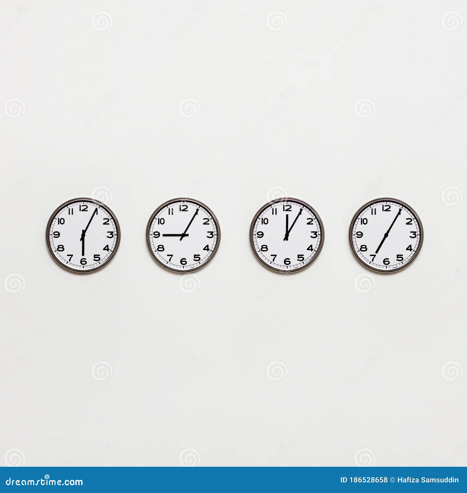 Different Time Zone Clocks on Wall. Conceptual Image Stock Photo ...