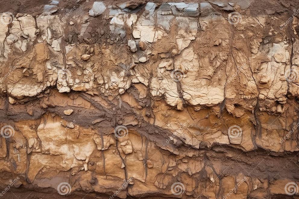 Different Tones of Brown in Mud Layers Stock Photo - Image of textures ...