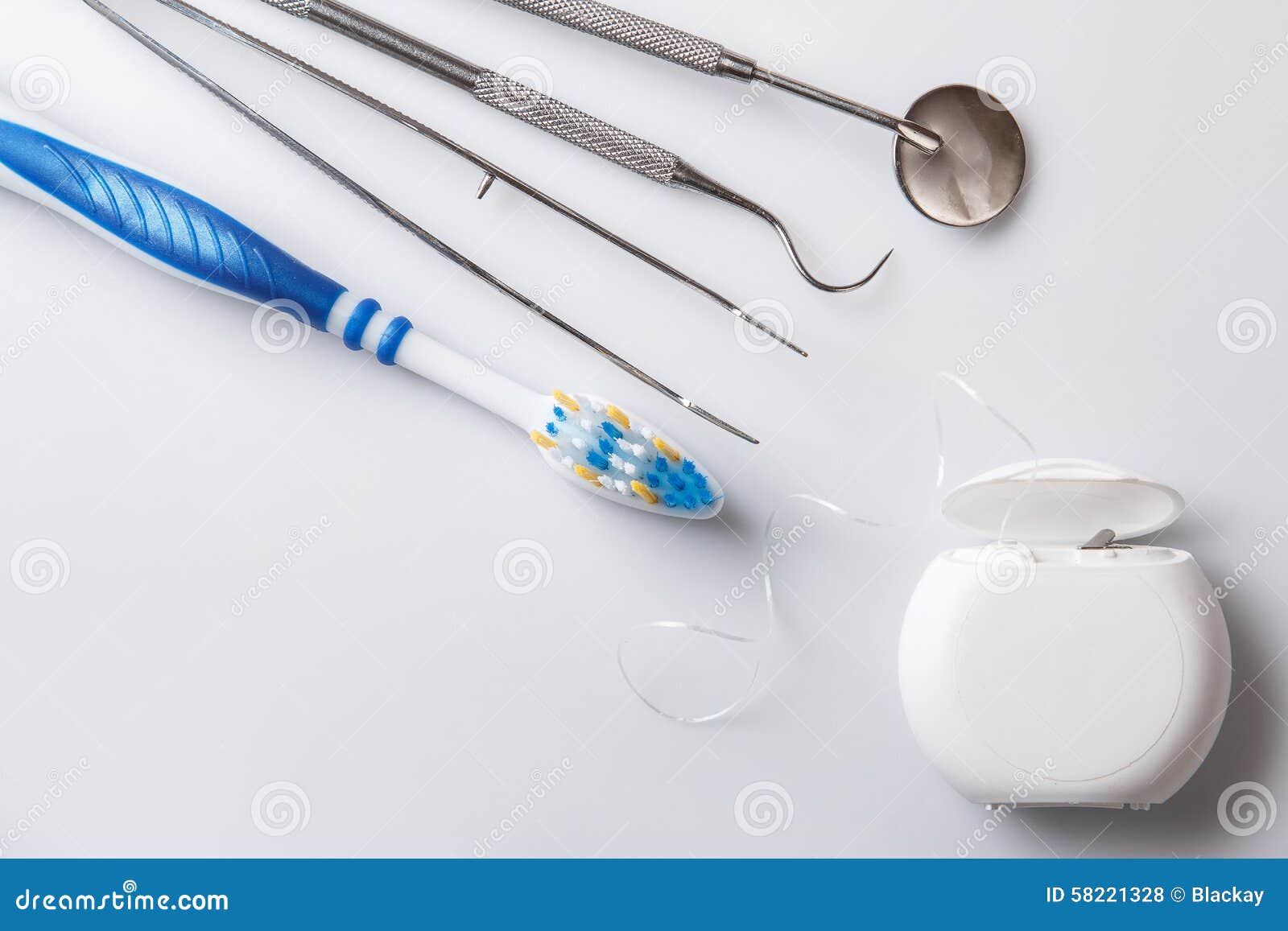 Different Tools for Dental Care Stock Photo - Image of brush, medicine ...