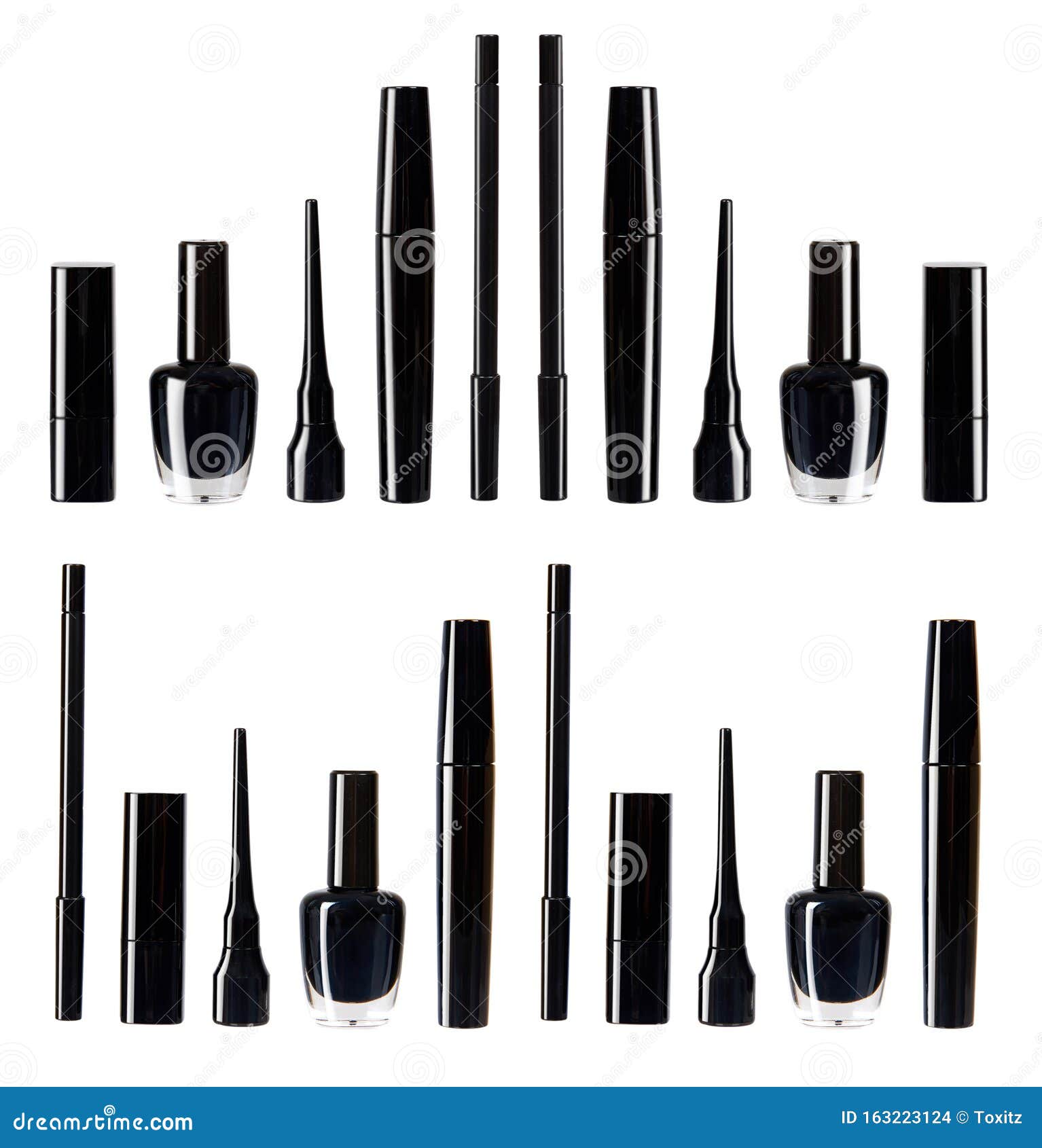 Different Tools for Make Up, Luxury Cosmetics Kit. Lipstick, Brush ...