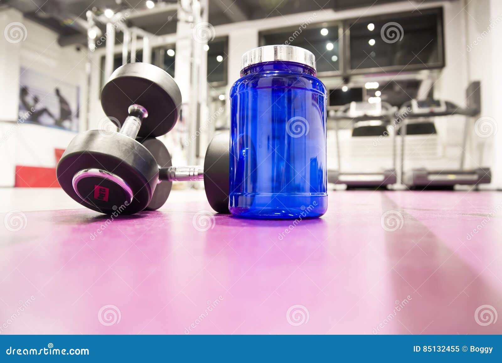 Different Tools for Sport in the Gym Stock Image - Image of whey ...