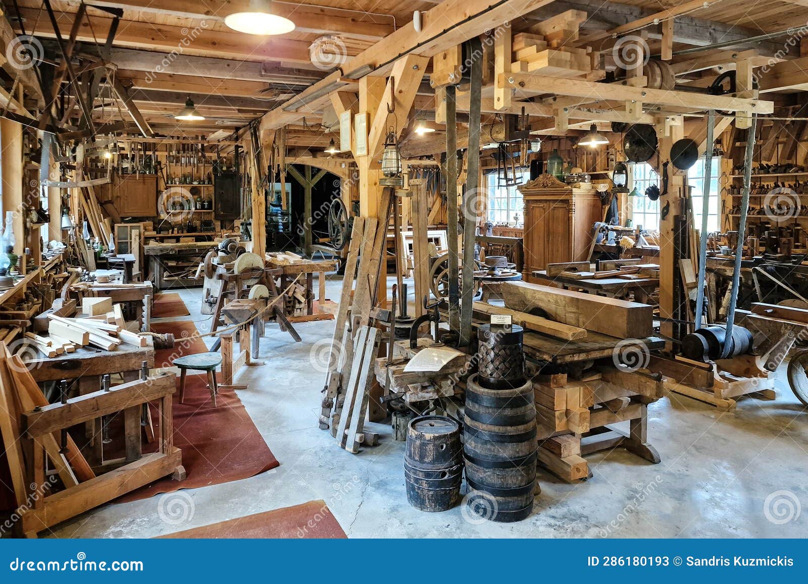 Different Tools in the Woodworking Museum, Latvia Editorial Stock Photo ...