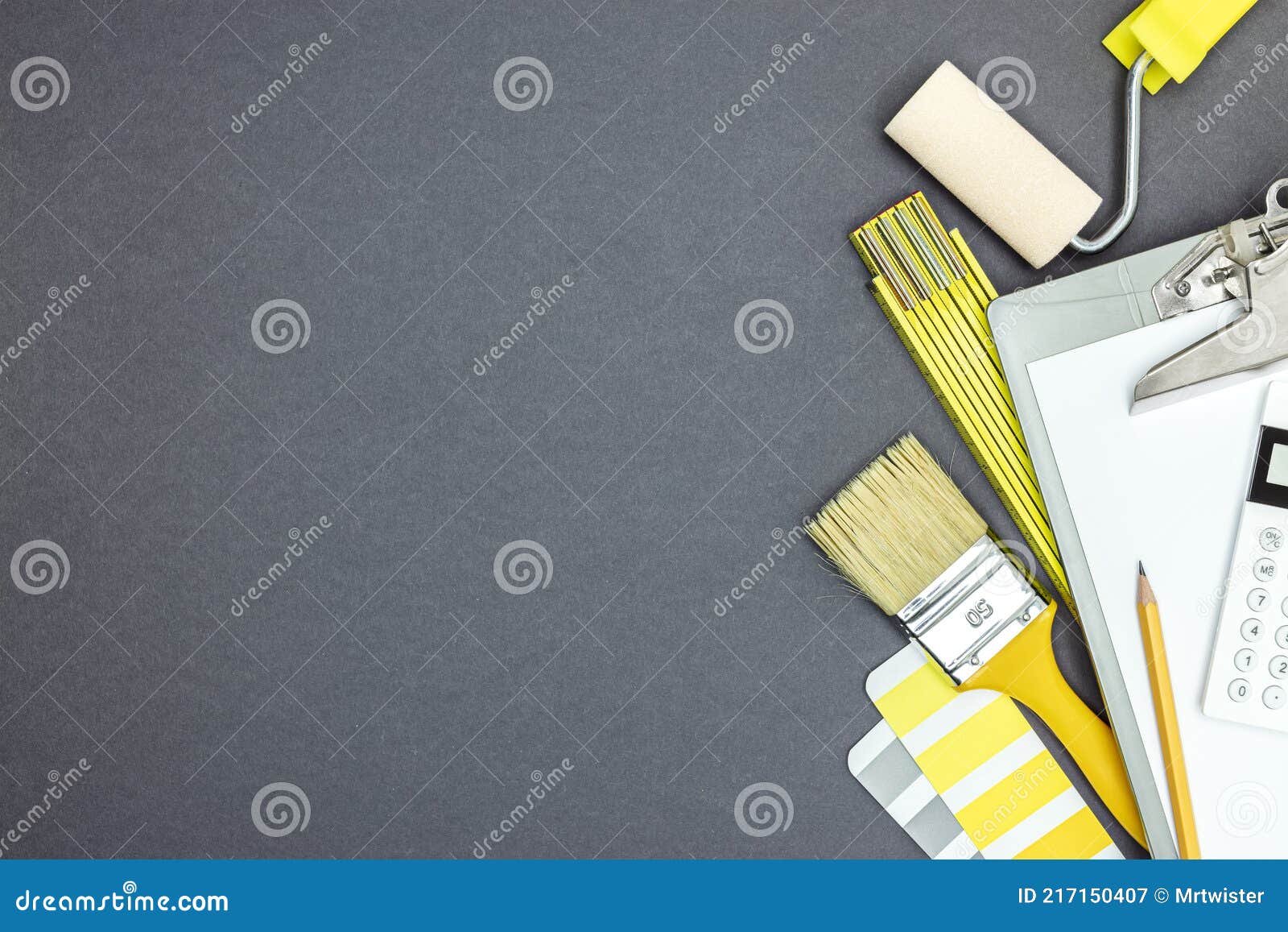 Different Tools and Working Materials for House Renovation Works. Flat ...