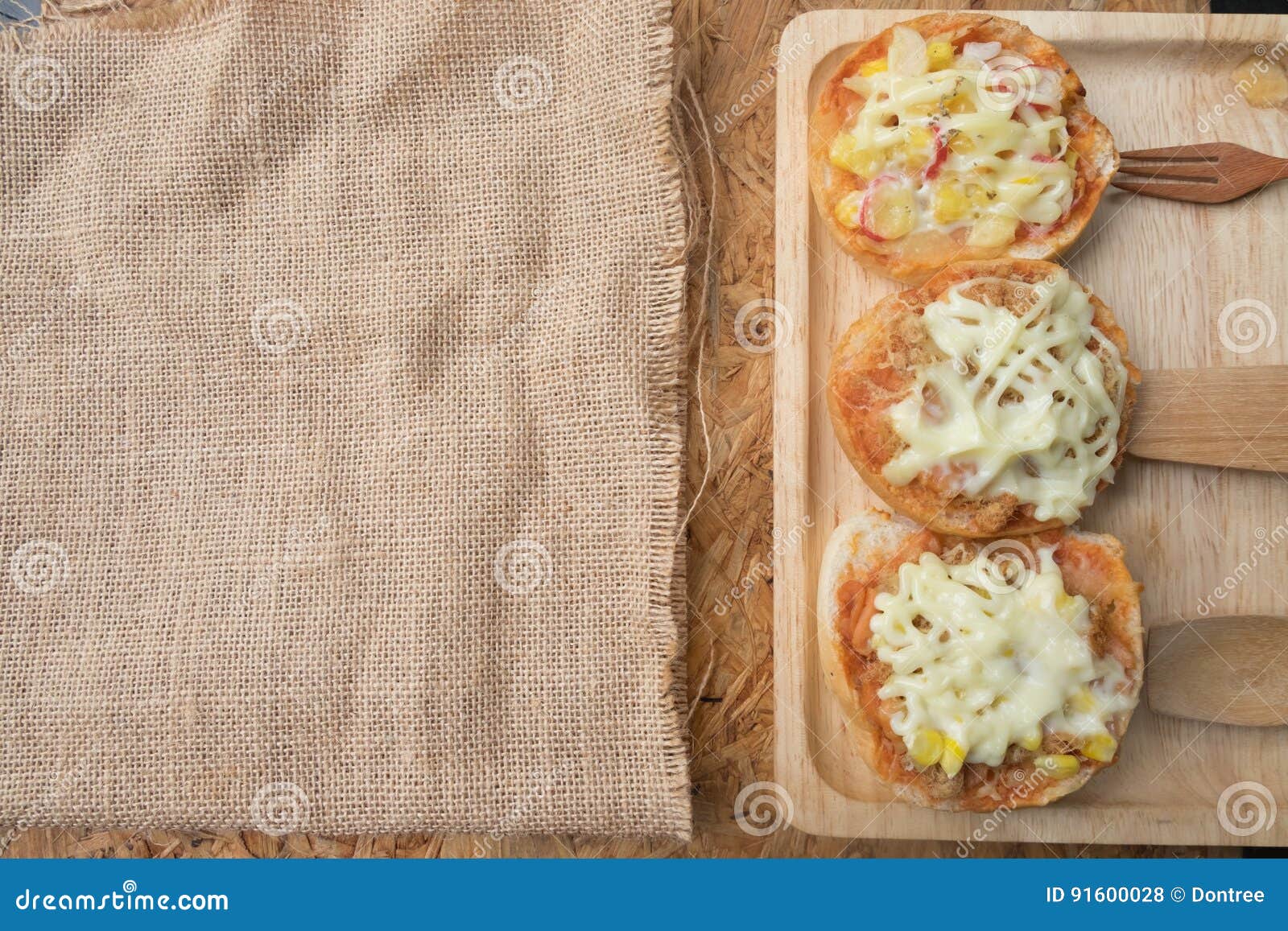 Different Topped Mini Pizza Buns Stock Photo - Image of gourmet, mini ...