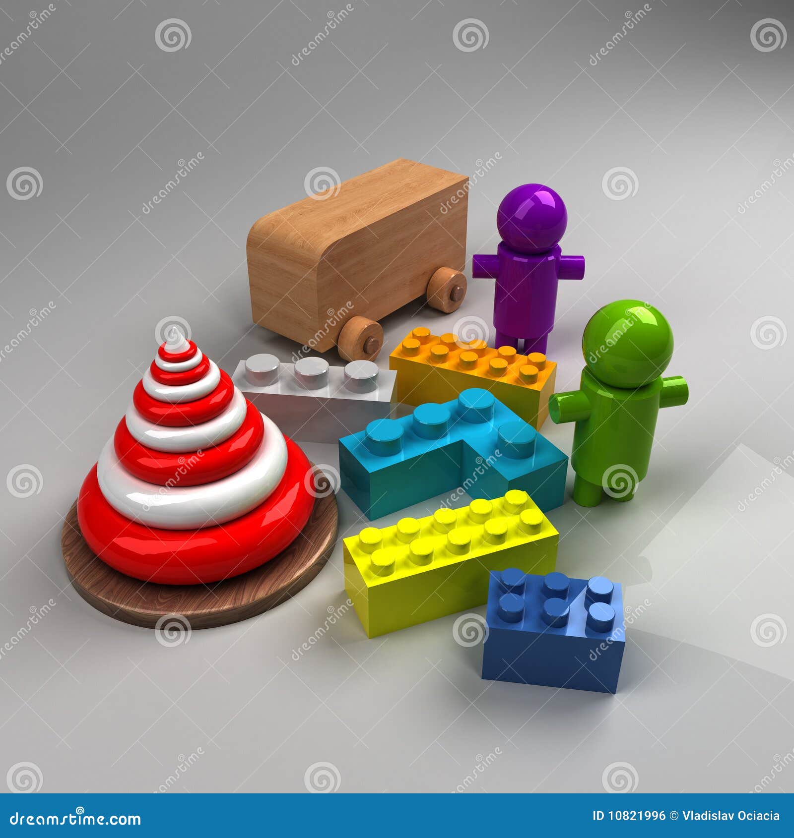 Different toys stock illustration. Illustration of games - 10821996