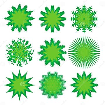 Different Trees top view stock vector. Illustration of design - 60719518
