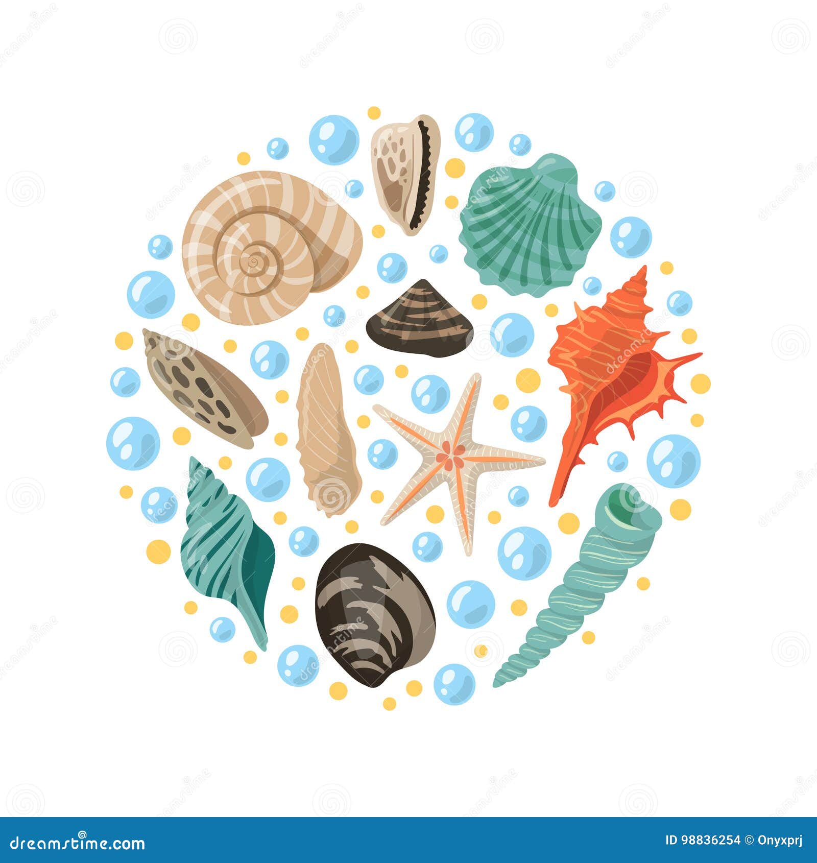 Underwater Conch, Chinese Horn Shell Cartoon Vector | CartoonDealer.com ...