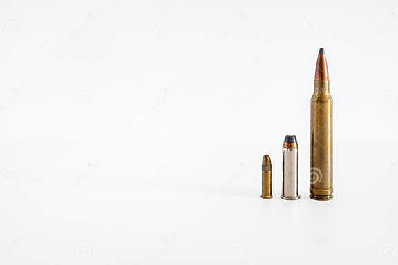 Different Type of Bullets Isolated Over a White Background Stock Image ...