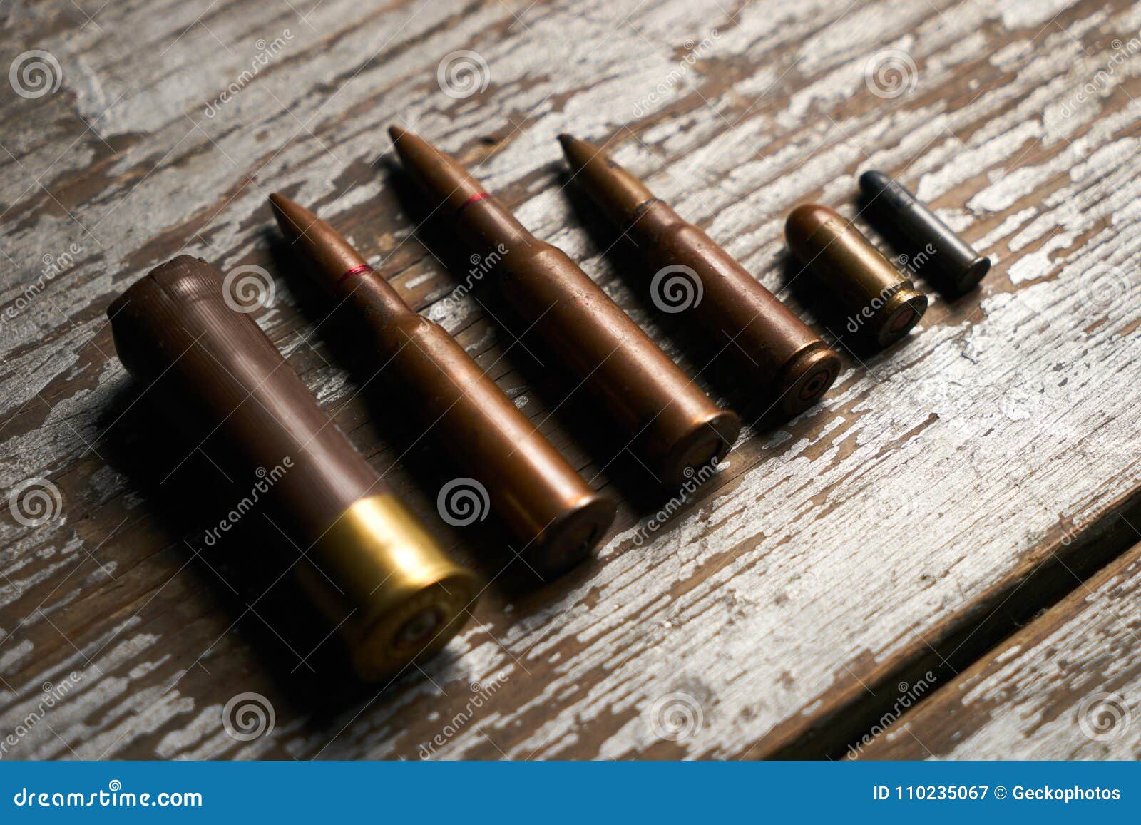 Different Type Caliber Bullets Stock Image - Image of lead, army: 110235067