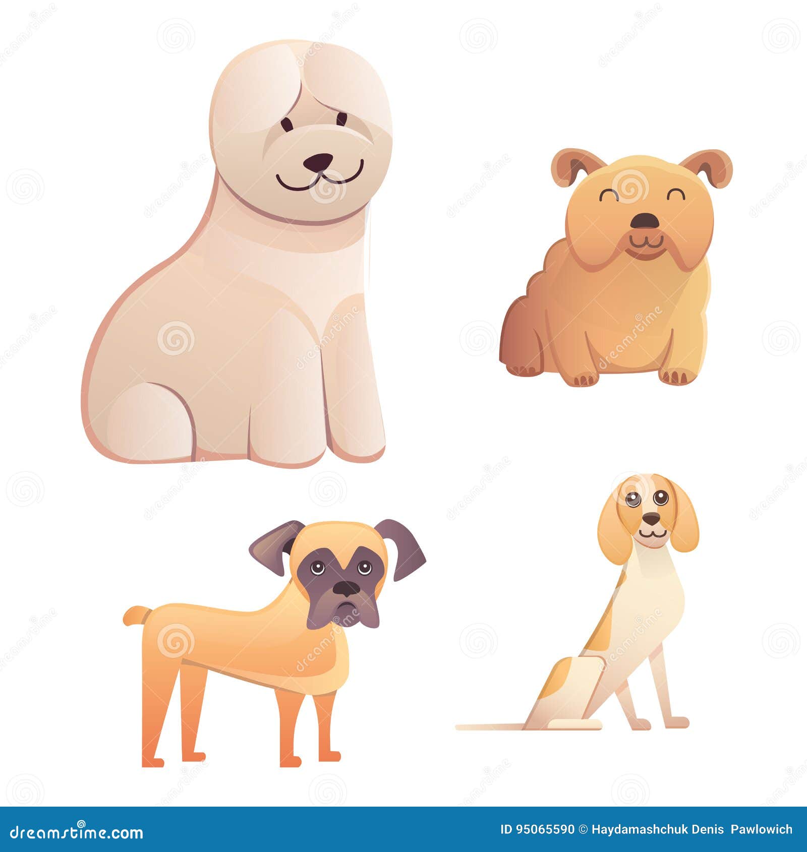 Dog Type Cartoon Illustration | CartoonDealer.com #72582159
