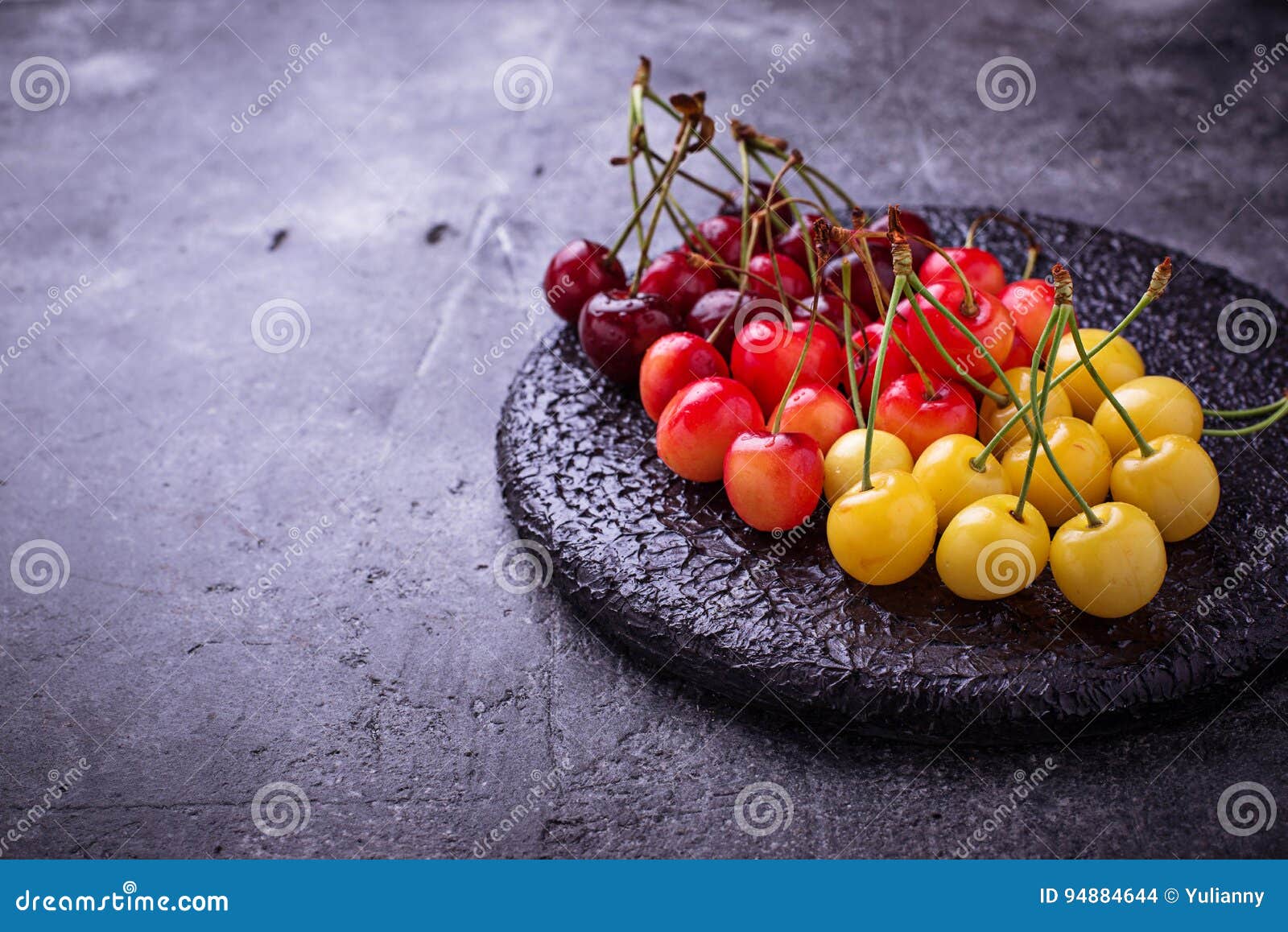 Different Type of Colorful Cherries Stock Photo - Image of natural ...