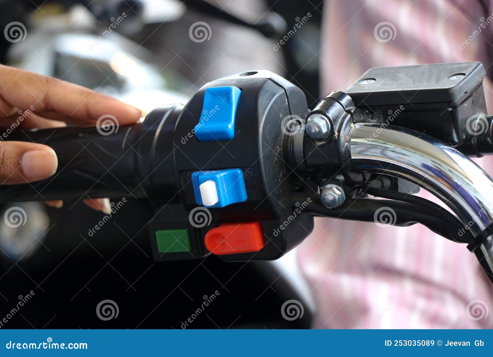 Different Type of Control Switches on a Bike Handle or Handlebar with ...
