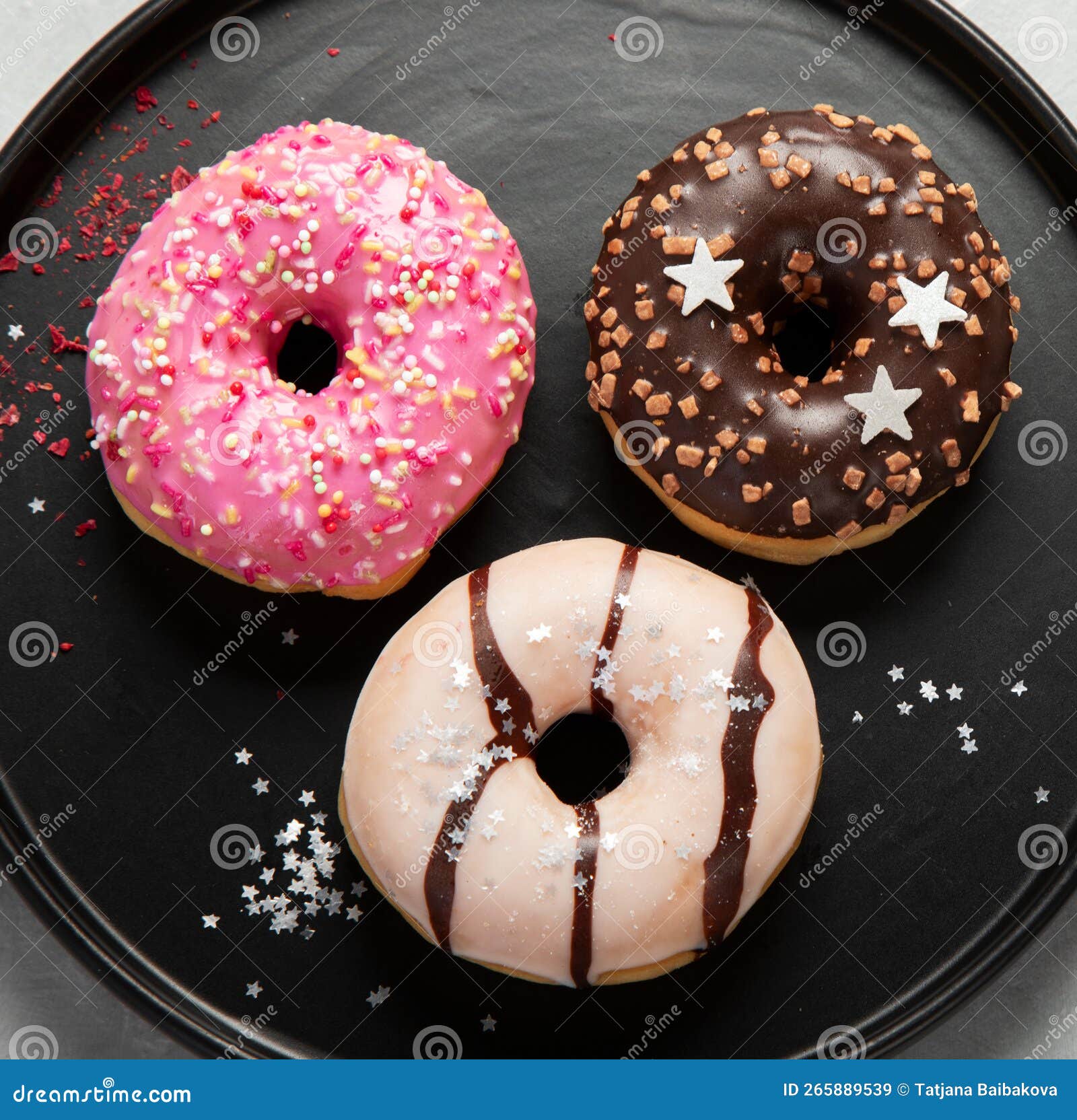 Different type of donuts stock image. Image of baked - 265889539